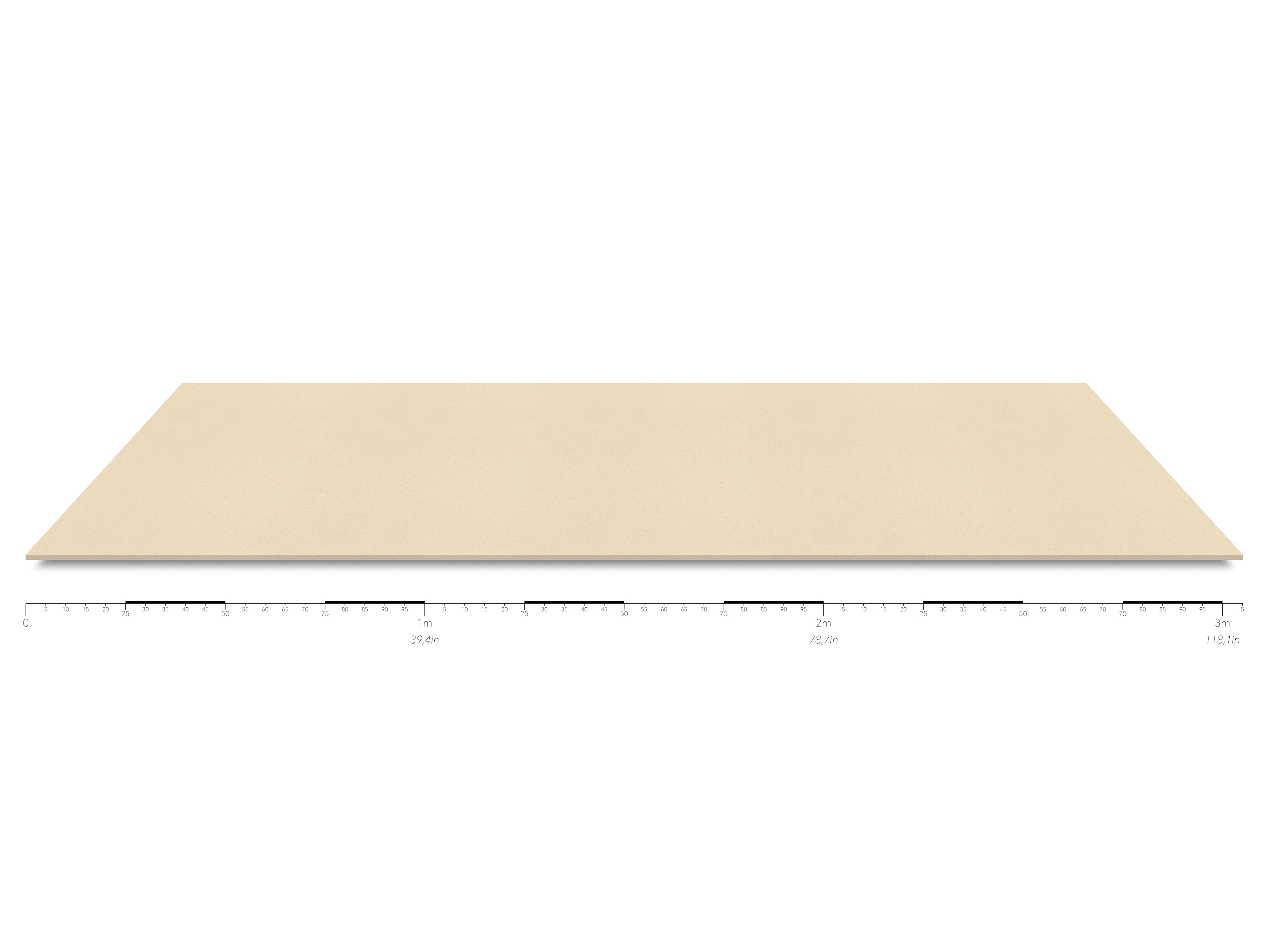 Superfícies decorativas en cor Arena. Quartzo Collection. Compac